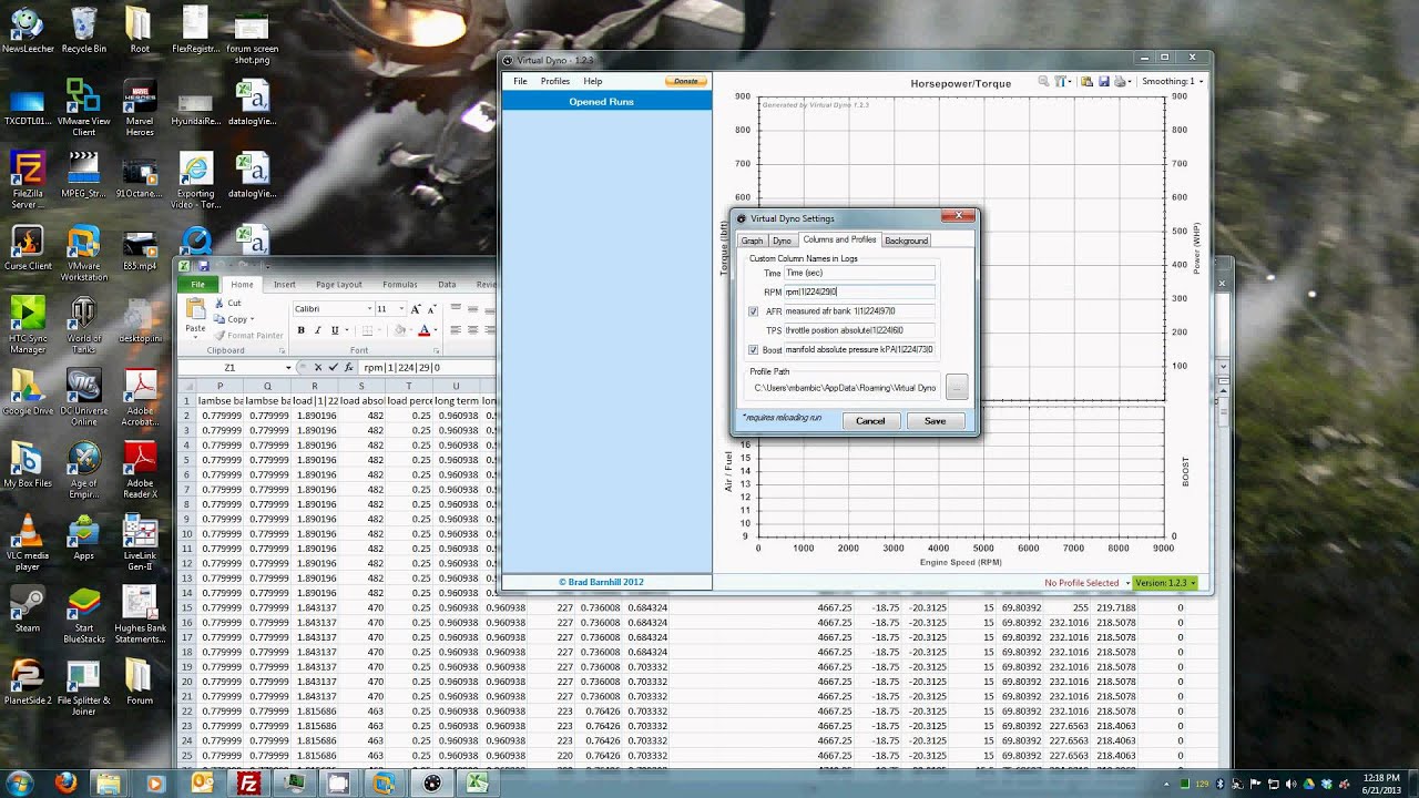 Configure Virtual Dyno to Recognize Live Link Column Names - YouTube