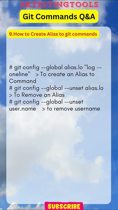 9.How to Create Alias to git commands - YouTube