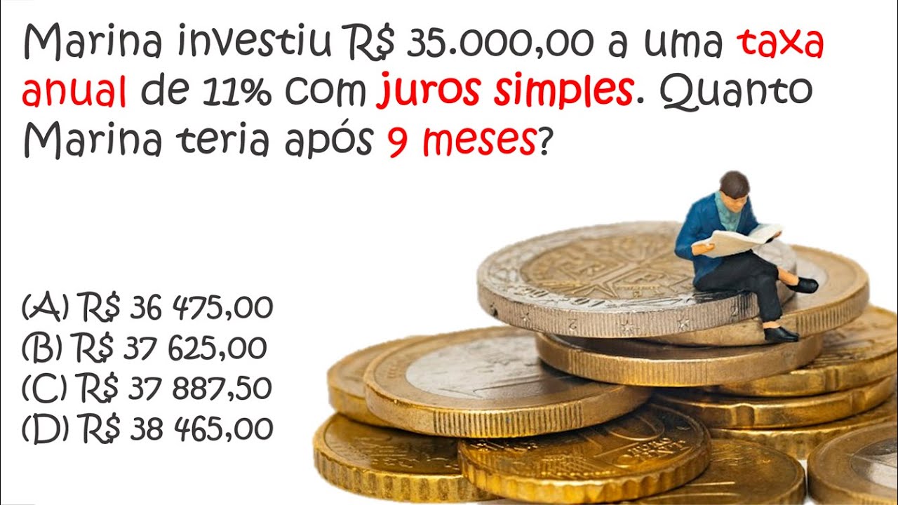 JUROS SIMPLES :: Banca IBAM 2023 :: Questão de Concurso IBAM - YouTube