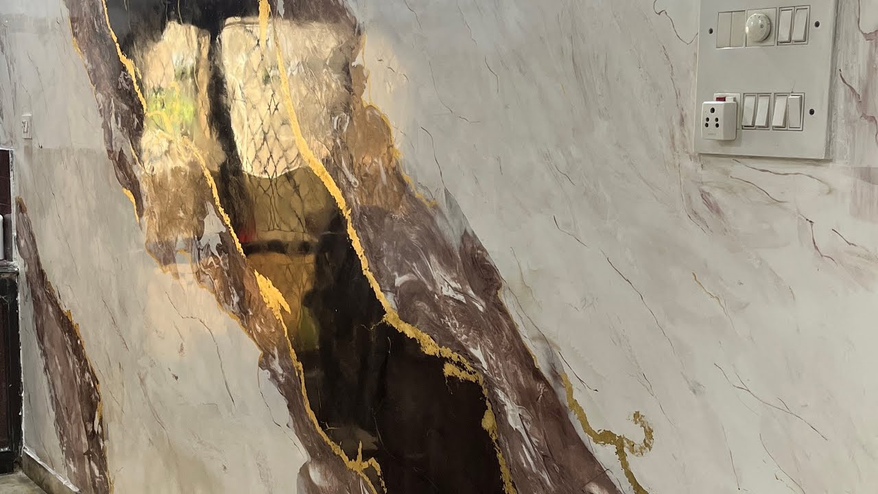 Asian paints marble effect - YouTube