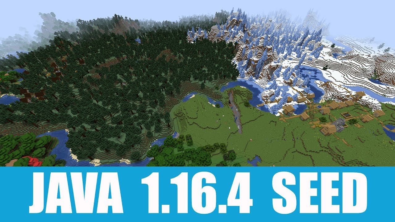 Minecraft Java 1.16.4 Seed: Taiga village and plains village at spawn ...