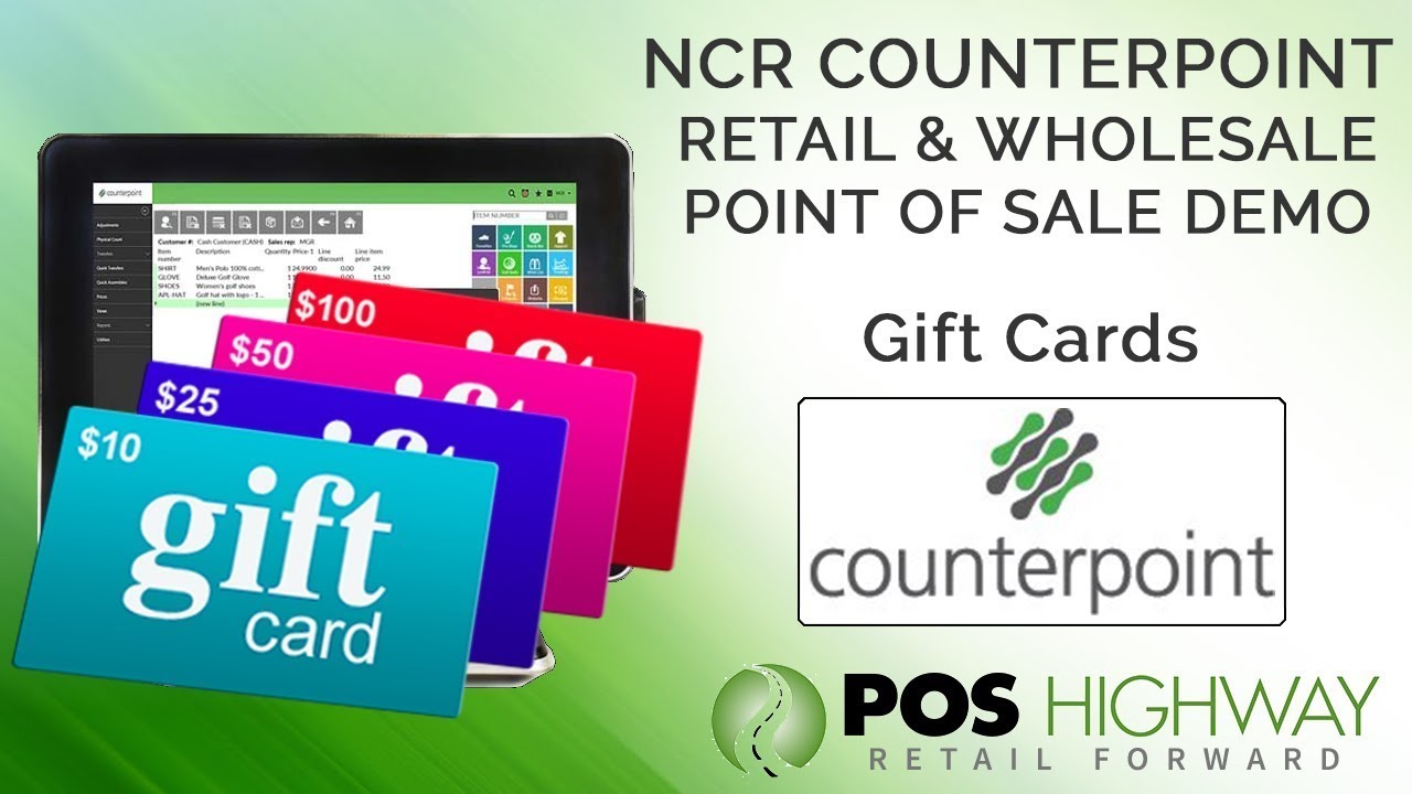 Gift Cards - NCR Counterpoint POS - YouTube