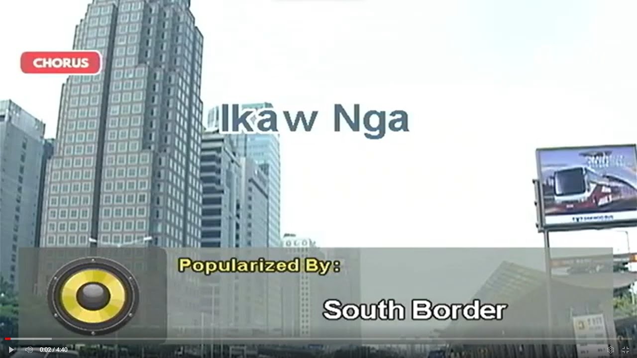 Ikaw Nga By South Border Karaoke (Piano XL SD) - YouTube