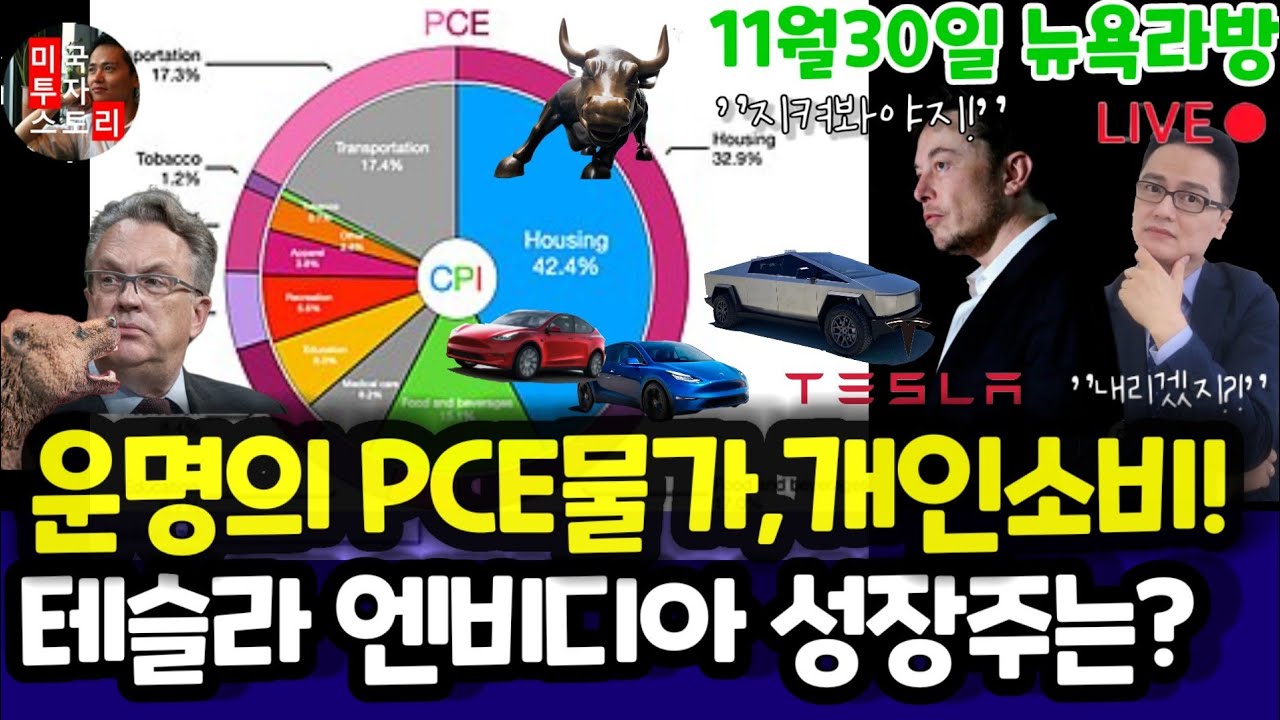 미국주식/PCE물가지수,개인소득소비/전기차 인공지능 반도체/테슬라 엔비디아 구글 애플 아마존 메타 마이크로소프트 리비안 소파이 ...