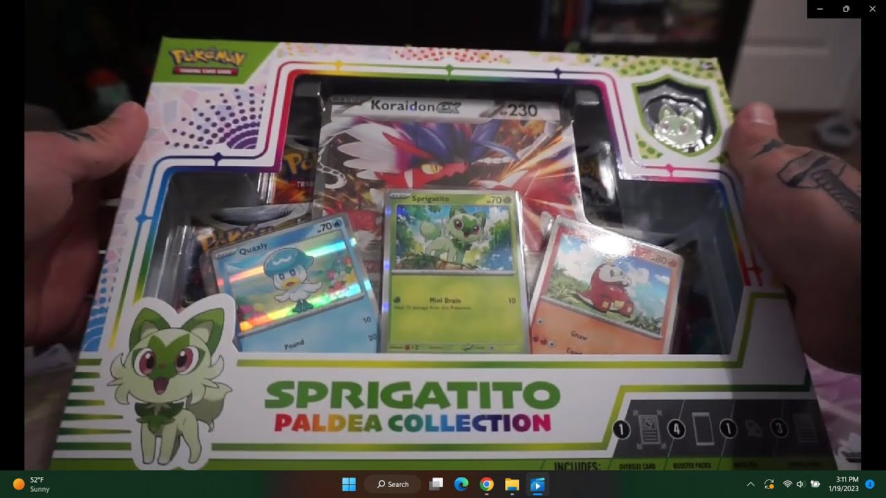 Sprigatito Paldea Collection Box (Pokemon Cards) - YouTube