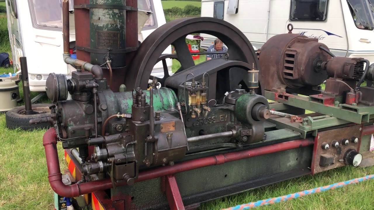 Crossley HSE3 Diesel engine 10 HP - YouTube