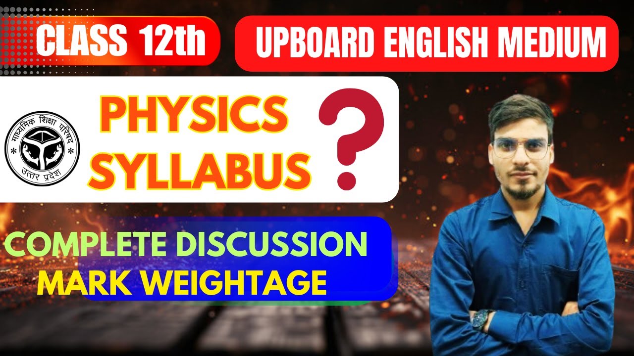 Physics Syllabus 🔥 Class 12th || Upboard English Medium||Discussion and ...