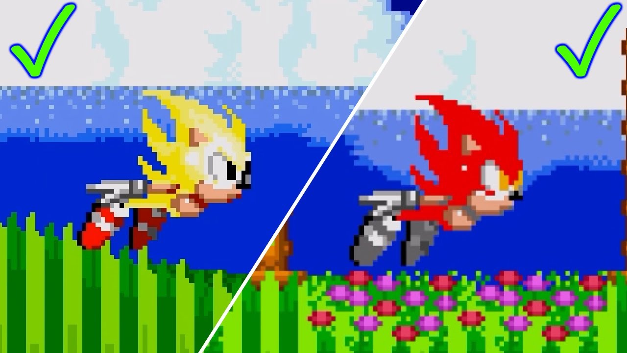 Super Sonic Red { Sonic 2 hacks Gameplay } - YouTube