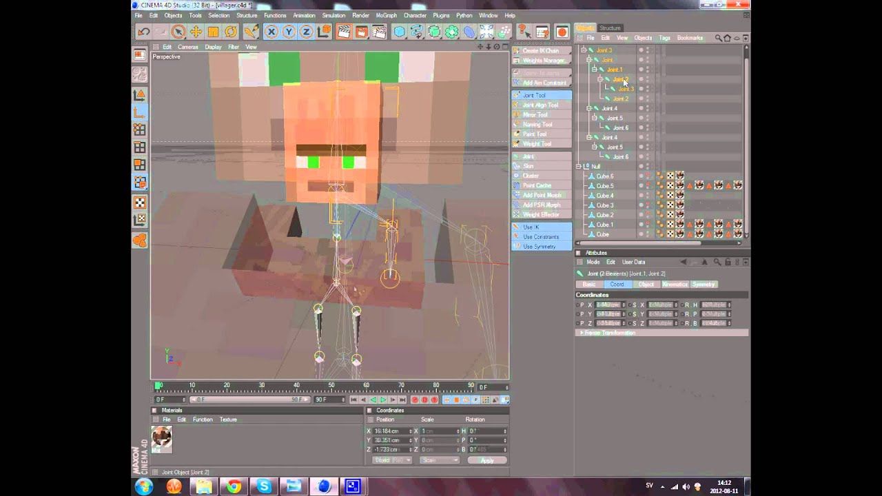 SpeedArt: Testificate/Villager Cinema 4d Rig w/ Download - YouTube