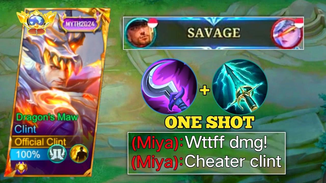GAMEPLAY CLINT 20 KILL + SAVAGE!! CLINT HIGH DAMAGE ONE SHOT ONE KILL ...