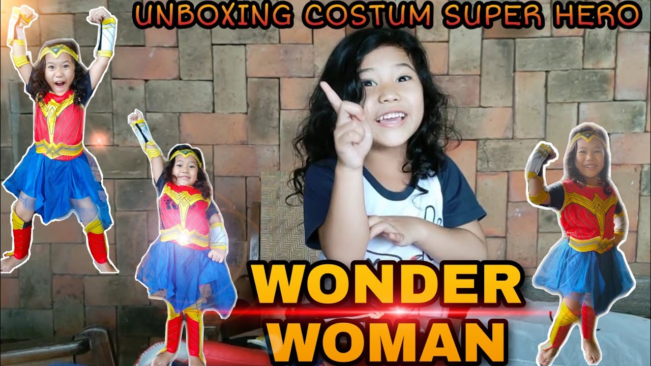KYRA JADI GAL GADOT !! | UNBOXING PREMIUM COSTUM WONDER WOMAN | MAINAN ...
