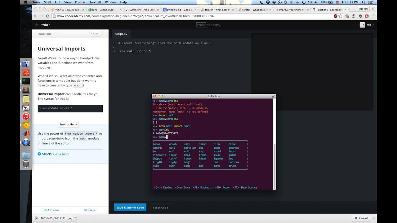 [10310QF100200]codecademy第7關 functions - YouTube