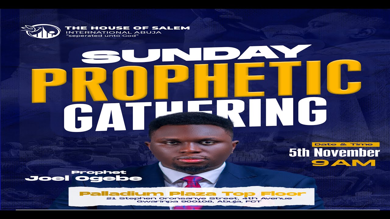 SUNDAY PROPHETIC GATHERING || 05TH NOVEMBER 2023 || PROPHET JOEL OGEBE ...