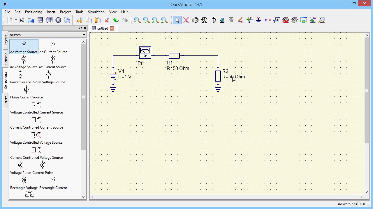 QucsStudio: DC bias simulation - YouTube
