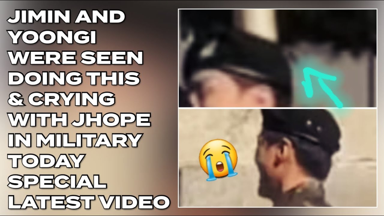 😭Jimin & Yoongi Were Seen Doing This & Crying With JHope In Military ...
