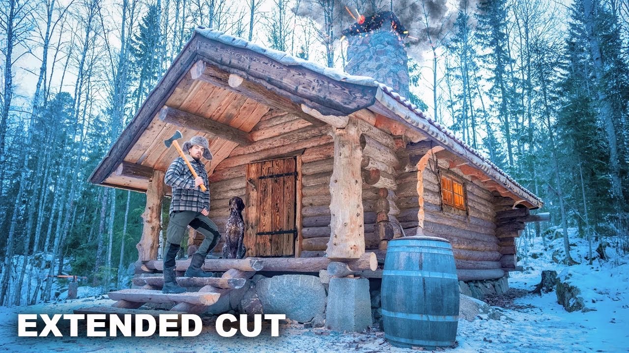 Log Cabin Front Porch Finished - extended cut - YouTube