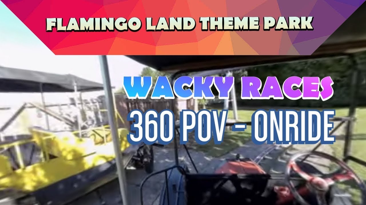 WACKY RACES - ON RIDE 360 POV - FLAMINGO LAND | FUN FAIR RIDES 360°