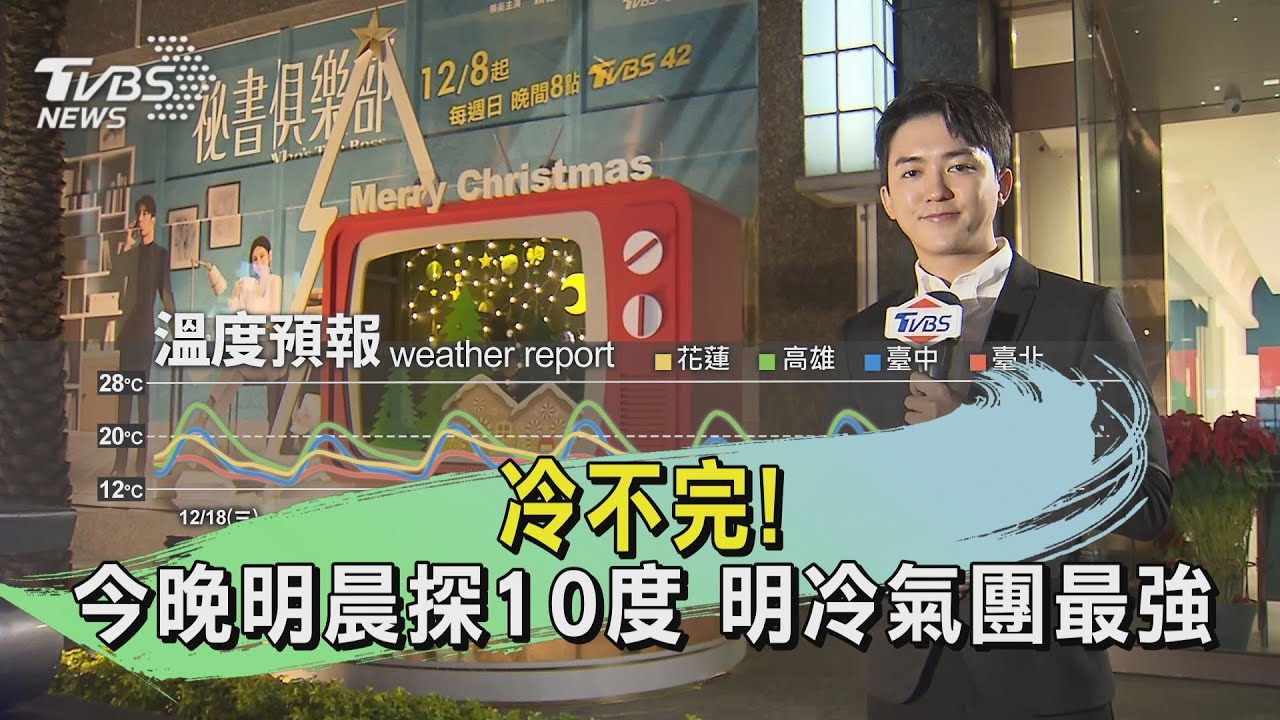 冷不完! 今晚明晨探10度 明冷氣團最強｜氣象主播 吳軒彤｜TVBS氣象站｜TVBS新聞 20241218 @TVBSNEWS01│TVBS新聞網