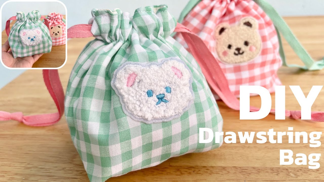How to drawstring bag : Easy - YouTube