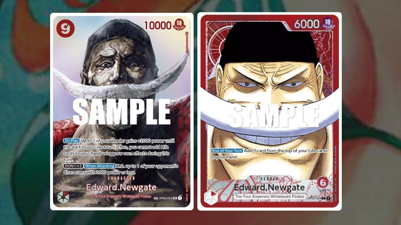 Edward Newgate Deck Profile | One Piece TCG Wings Of The Captain - YouTube