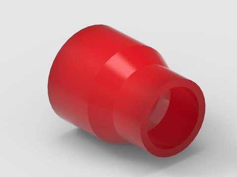 Solid edge tutorial - 41 - Pipe conical reducer design solid edge. - YouTube