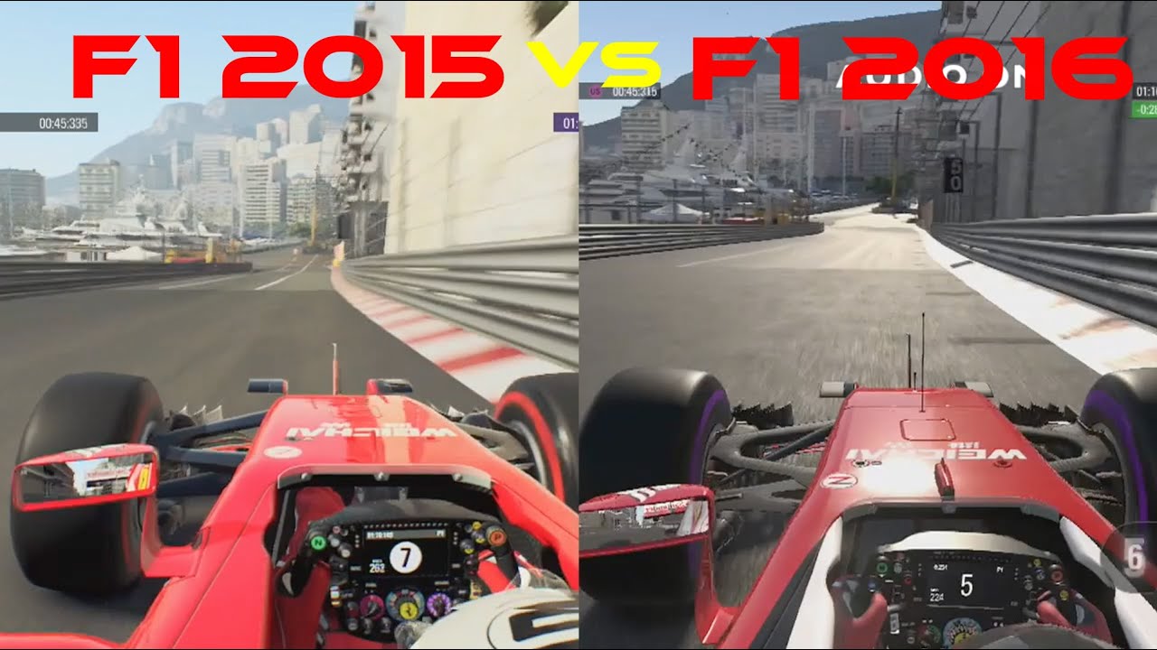 F1 2015 vs F1 2016 MONACO LAP COMPARISON FERRARI - YouTube
