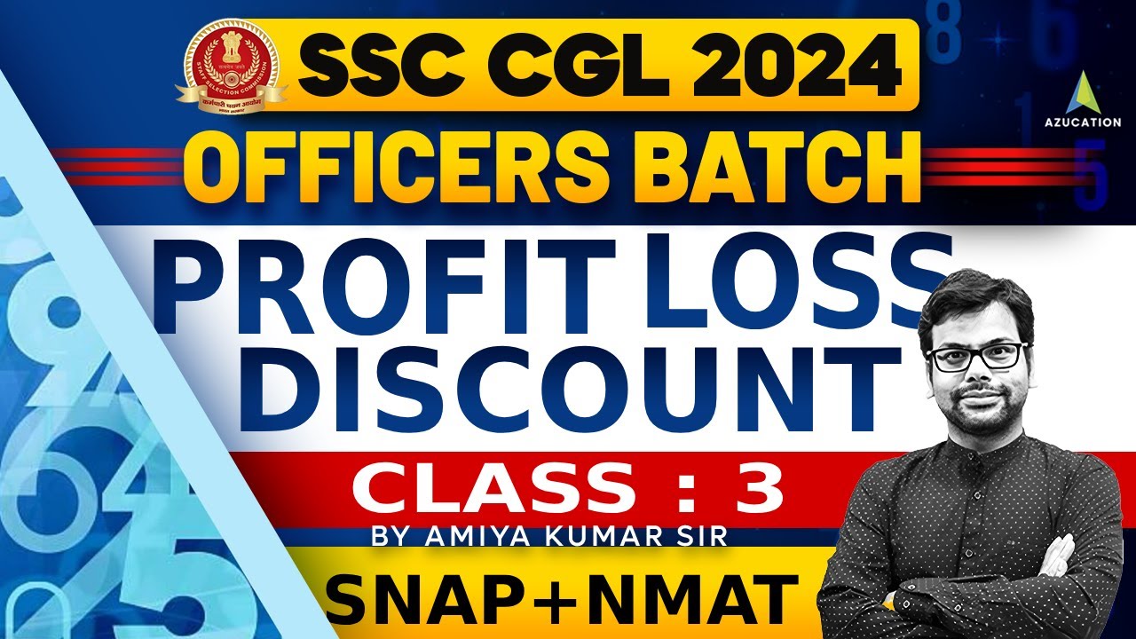🔴SSC CGL 2024 SNAP NMAT : Profit Loss Discount - 3 : Important Question ...