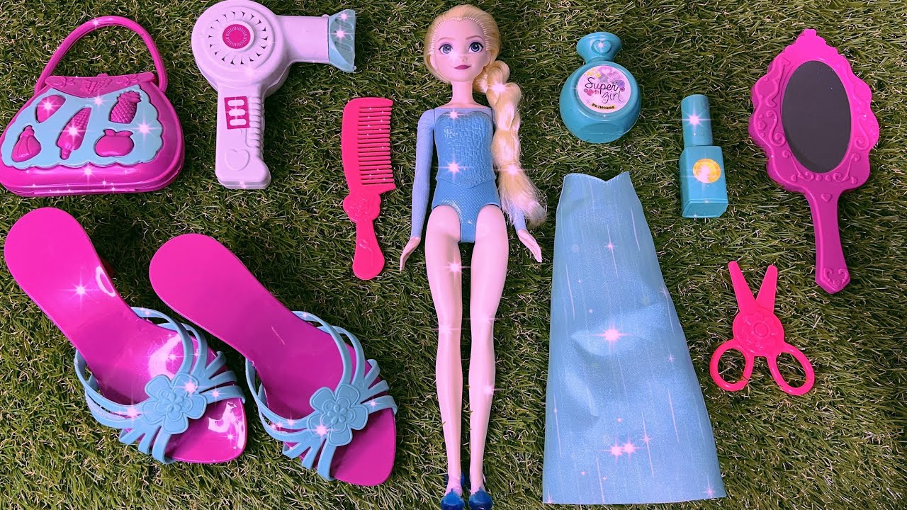 Frozen ELSA Makeover | Satisfying Unboxing Disney Princess MATTEL Doll ...