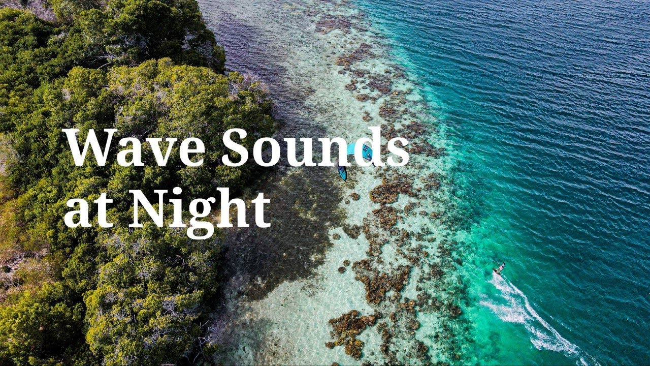 Fall Asleep With Relaxing Wave Sounds at Night, Low Pitch Ocean Sounds ...