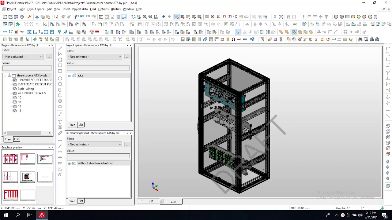Genarate 3D panal view in pages with model view eplan p8 2.7.1 - YouTube