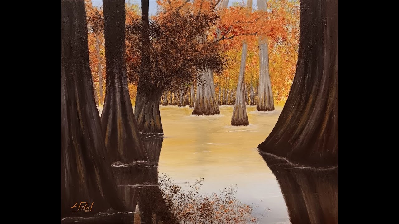 How to Paint Fall Colors in Florida Backwaters | Cypress Trees Oil ...