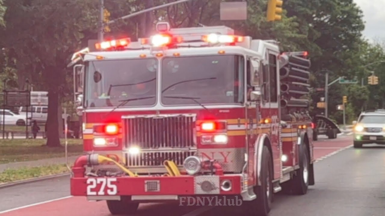 **BRAND NEW** FDNY Engine 275 Responding urgently to an EMS run - YouTube