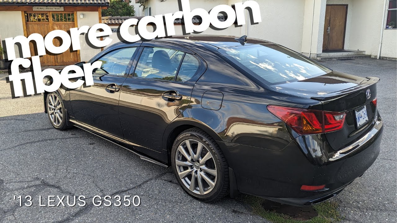 lexus gs350 carbon fiber roof spoiler install - YouTube
