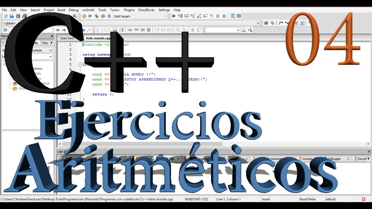 Programación en C++ 4 - Ejercicios con expresiones aritmeticas - YouTube