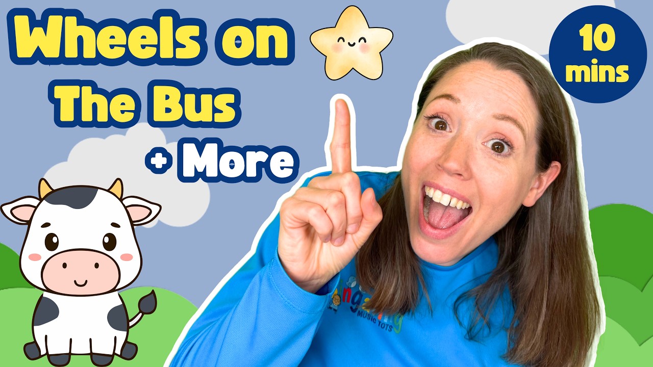 Wheels on the Bus + Twinkle Twinkle & More! | 10 Minute Nursery Rhymes ...