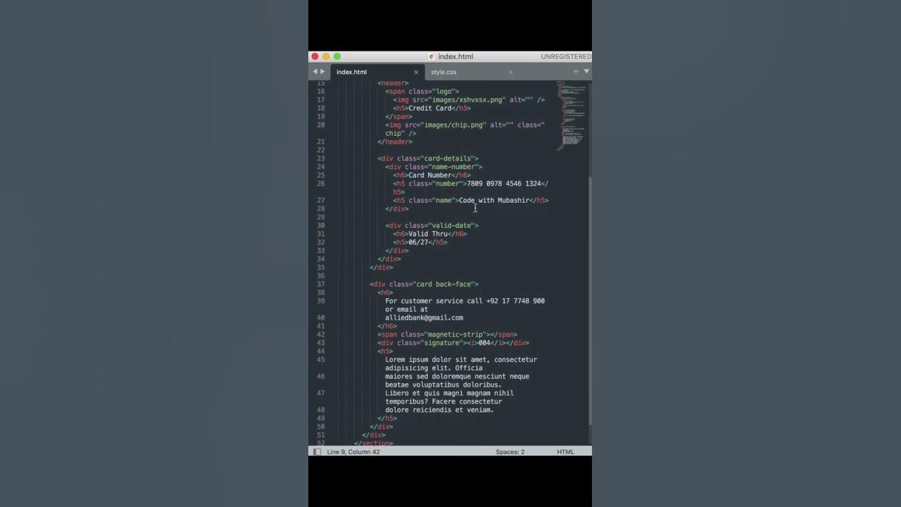 How To Create Allied Card Ui Html Css And Javascript Coding Html Css Youtube