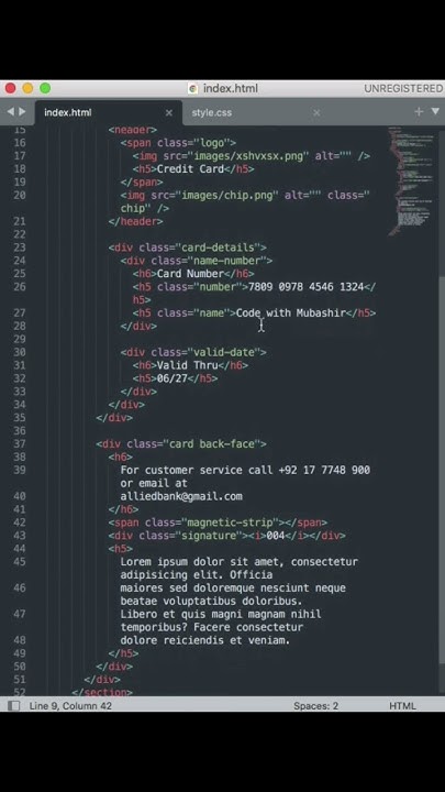 How To Create Allied Card Ui Html Css And Javascript Coding Html Css Youtube