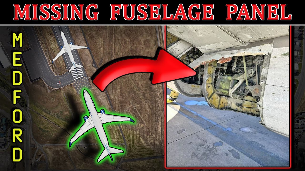 United B737 Fuselage Panel Falls Off Mid-Air | Lands Safely at Medford ...