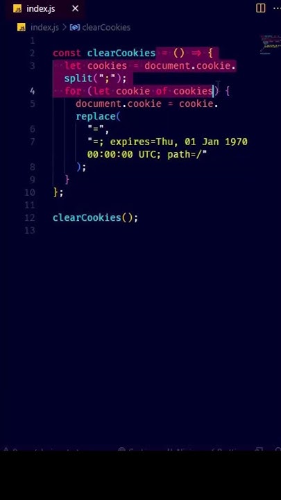 Clear all the cookies in your website document using javascript | Coding - YouTube