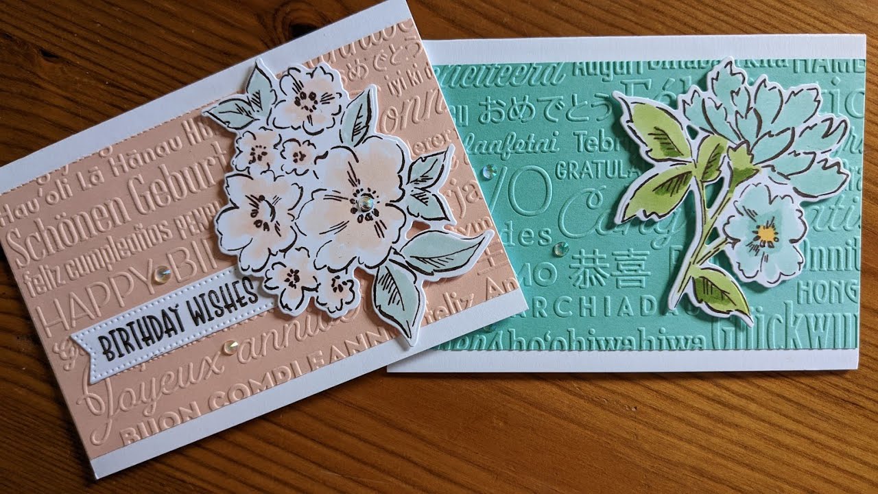 Dry Embossing for a simple one layer background. Uses Let's Celebrate ...