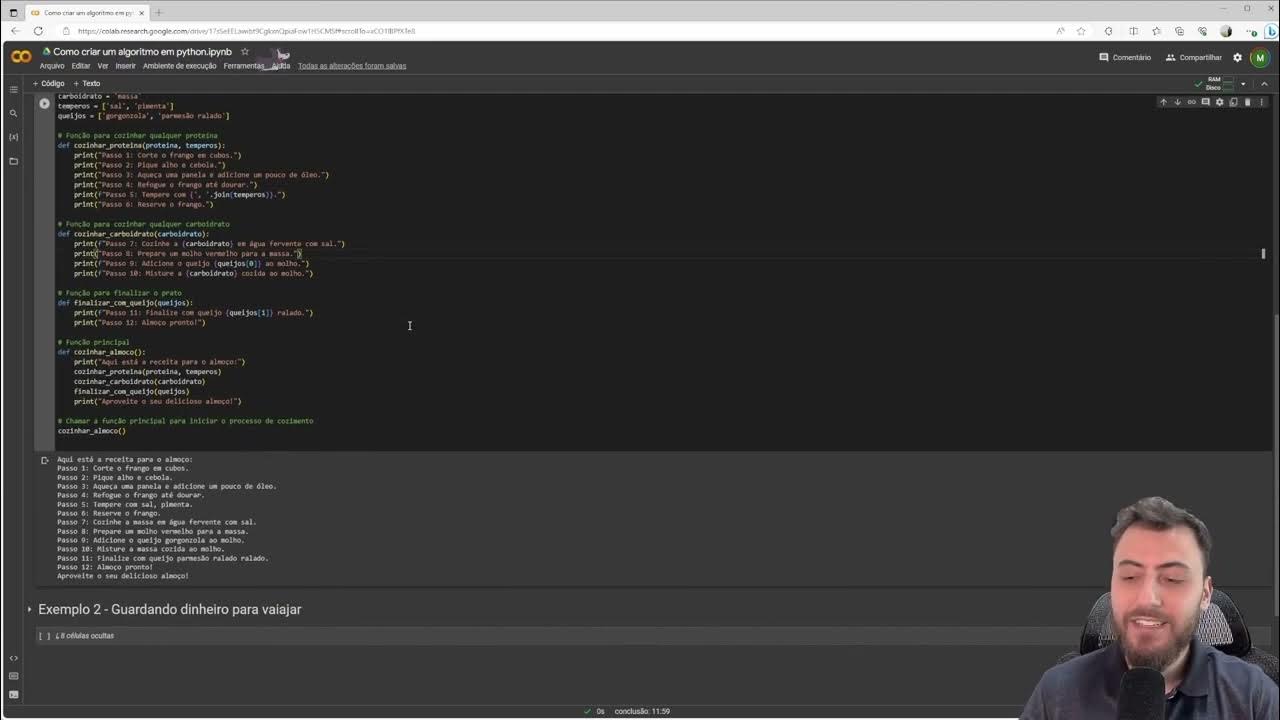 Como criar um Algoritmo em Python para iniciantes e com exemplos - YouTube