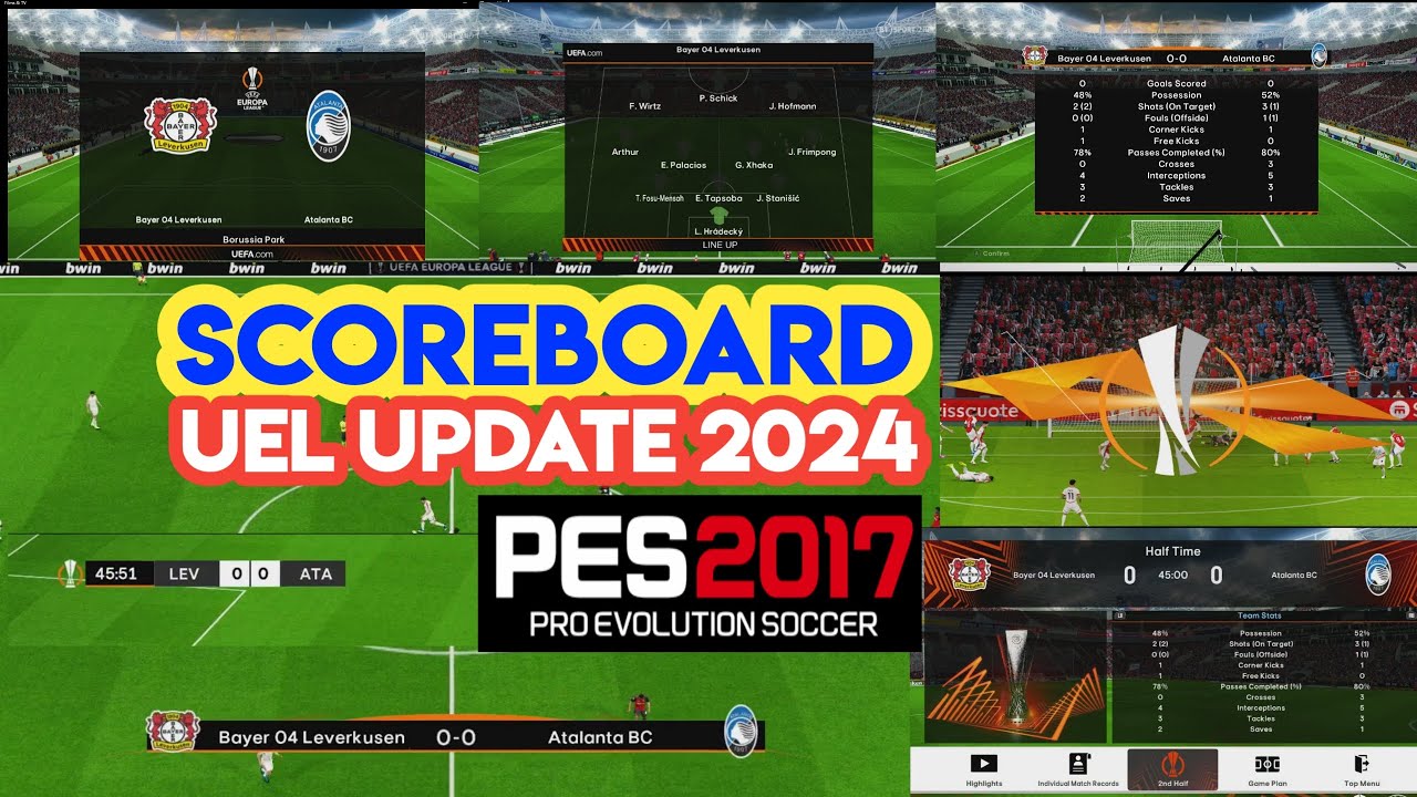 PES 2017 SCOREBOARD UEL FIX TEXTURE 2024 - YouTube