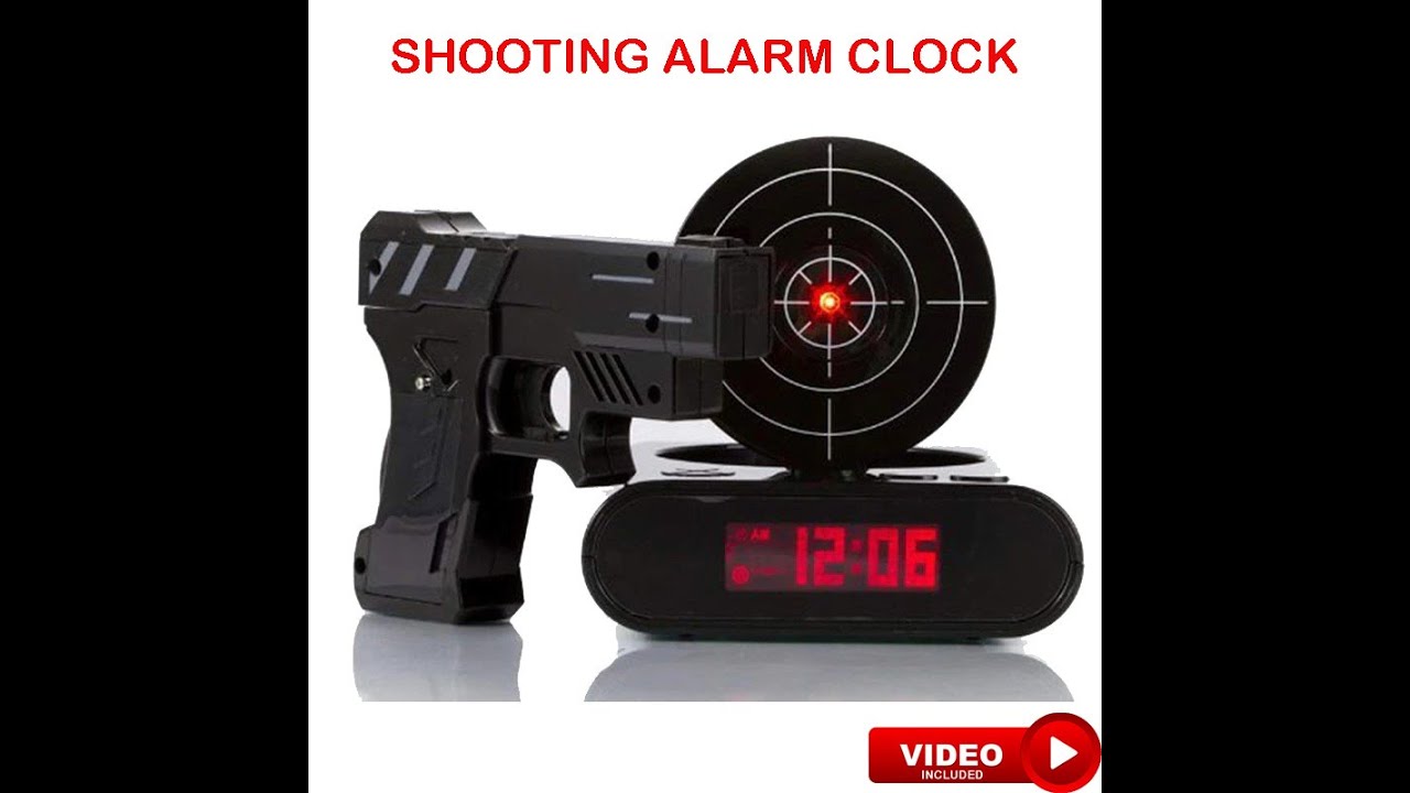 Home Laser Gun Target Shooting Game LCD Digital Alarm Clock Display ...