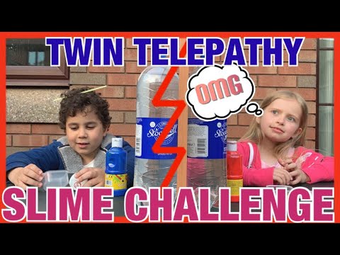 TWIN TELEPATHY SLIME CHALLENGE WITH MY BFF!! 💗💙 - YouTube