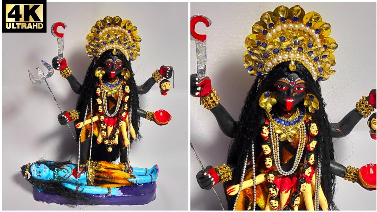How to make Kali Mata Idol || Maa Kali Idol Making|| step by step ma ...