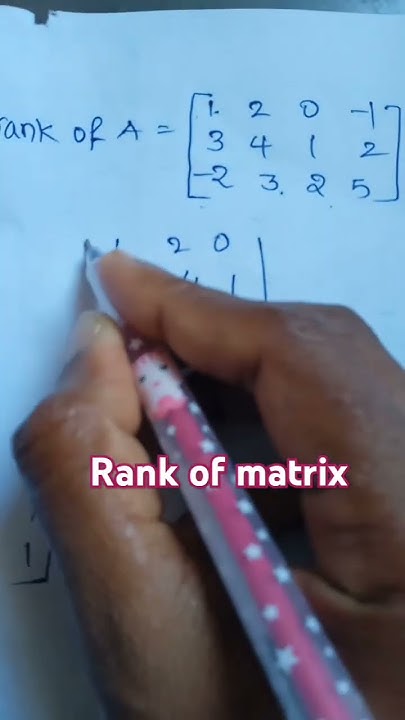 easy trick to find rank of matrix in Telugu #matrix #maths tricks #dsc ...