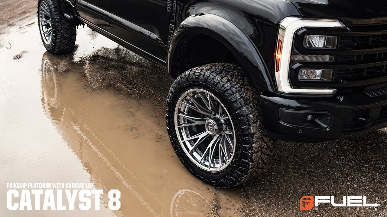 Fuel Fusion Forged Catalyst 8 | 24x12 | Platinum with Chrome Lip | Ford ...