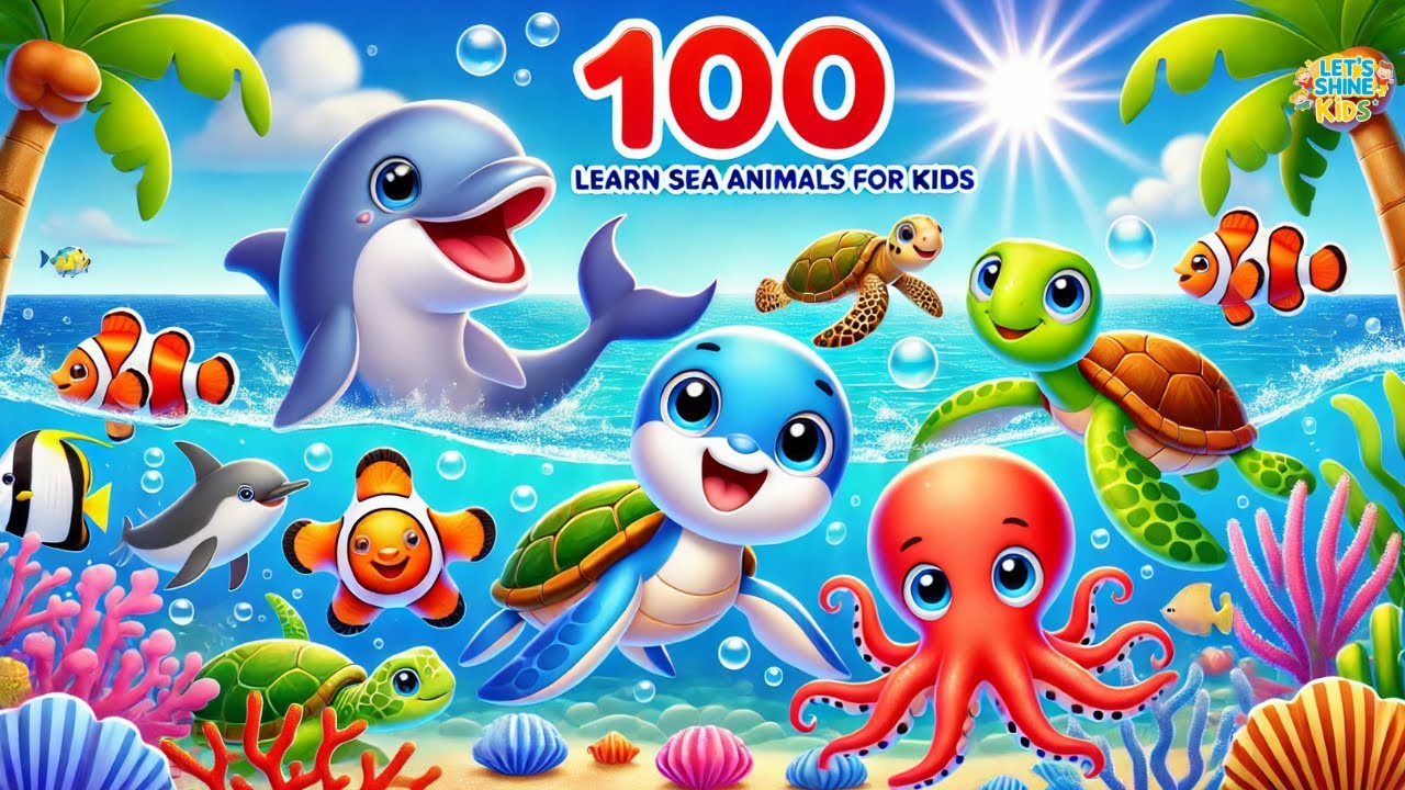 Learn About 100 Sea Creatures | Fun & Educational! - YouTube