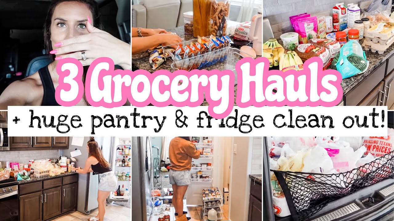 HUGE GROCERY HAUL | FRIDGE & PANTRY CLEAN OUT & DECLUTTER | busy mom ...