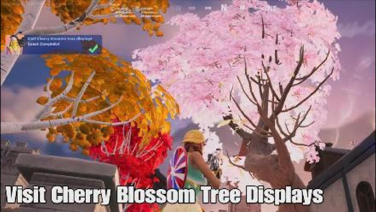 Visit Cherry Blossom Tree Displays - Fortnite Spring Break Quest ...